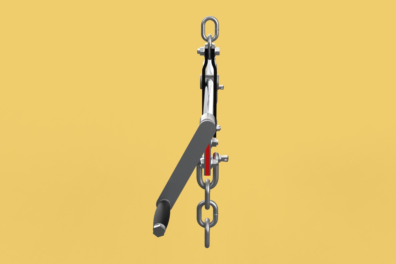 ENGINE HOIST LIFT CRANE BALANCER ENGINE LOAD LEVELER CHAINS HOOK 3D ...