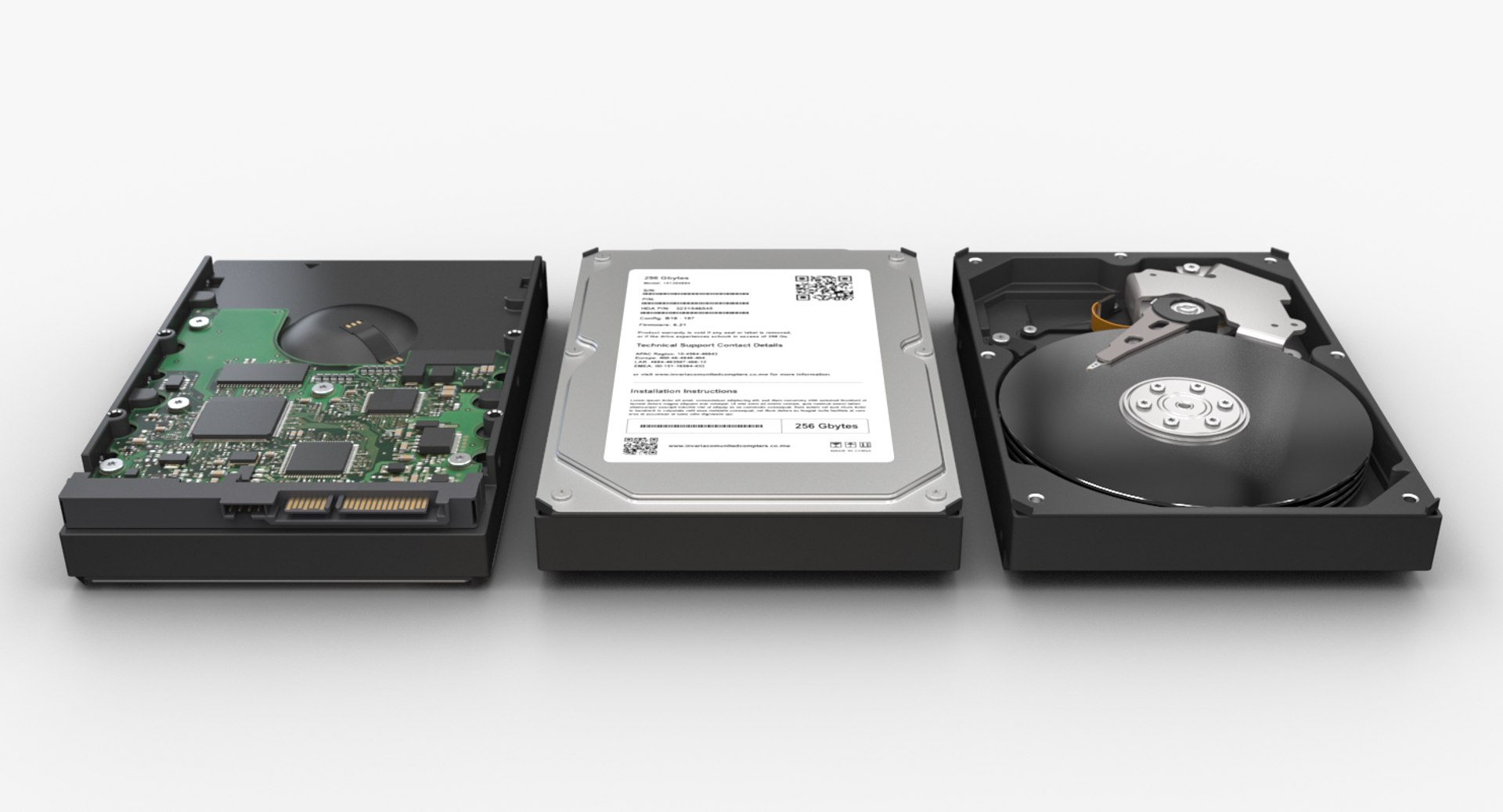3D 3 Hard Drive - TurboSquid 1206846