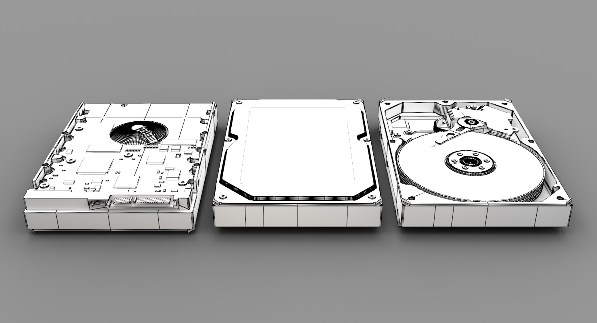 3D 3 Hard Drive - TurboSquid 1206846
