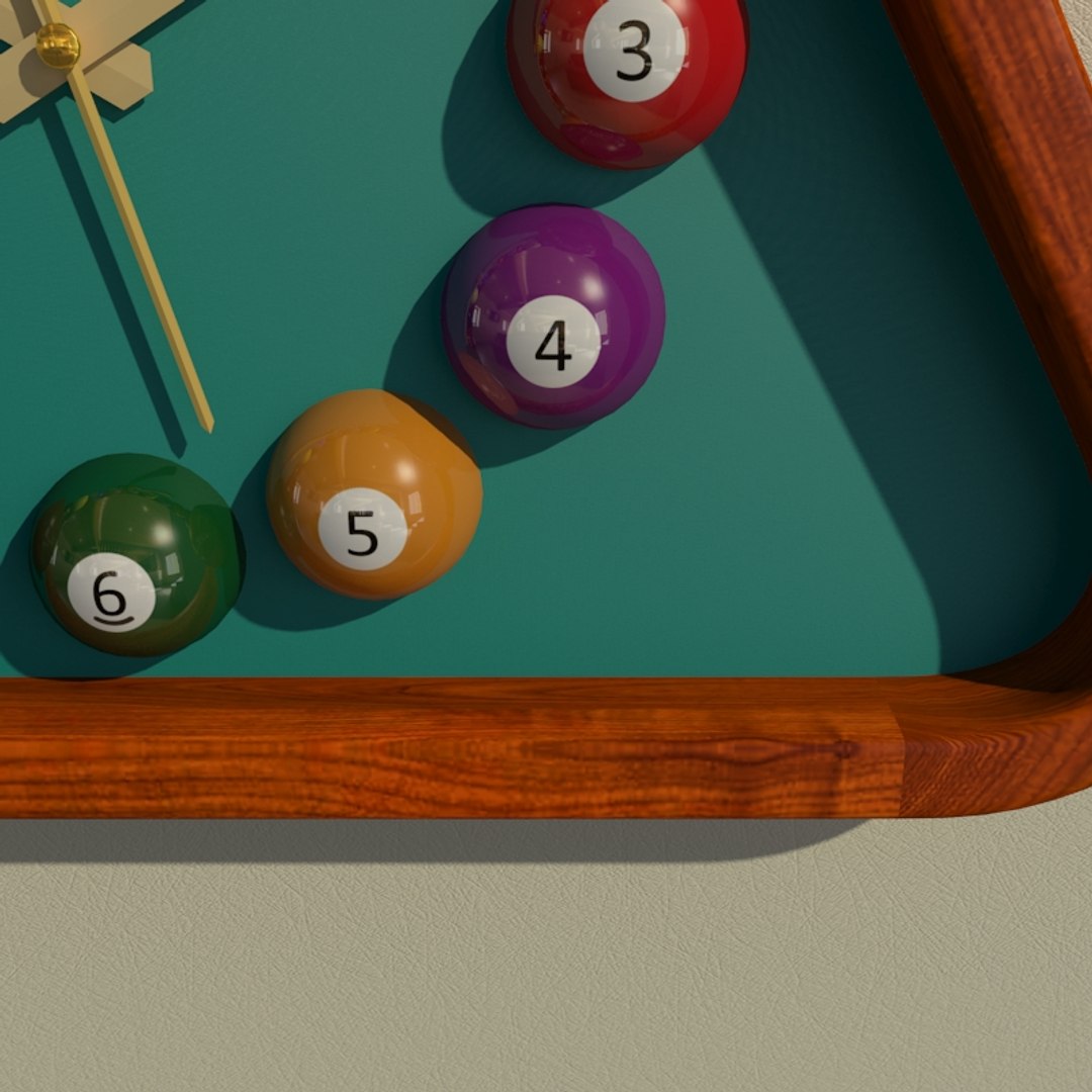 3D triangular billiard wall clock - TurboSquid 1559700