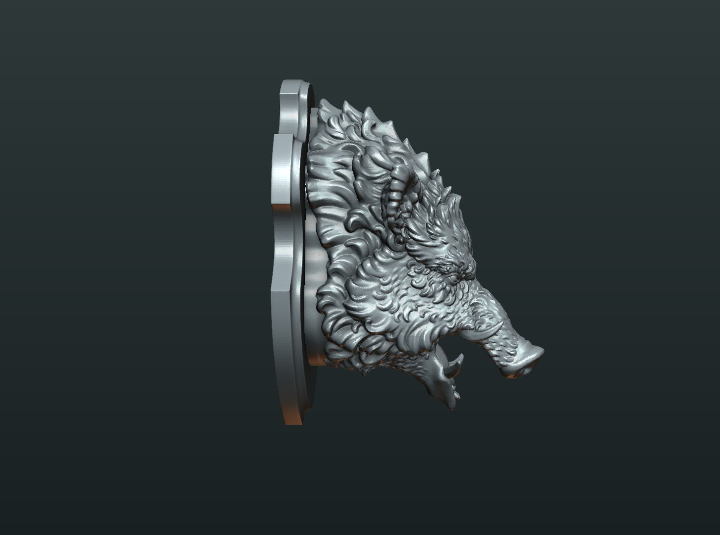 3D Print Ready Boar Head Model - TurboSquid 1374178
