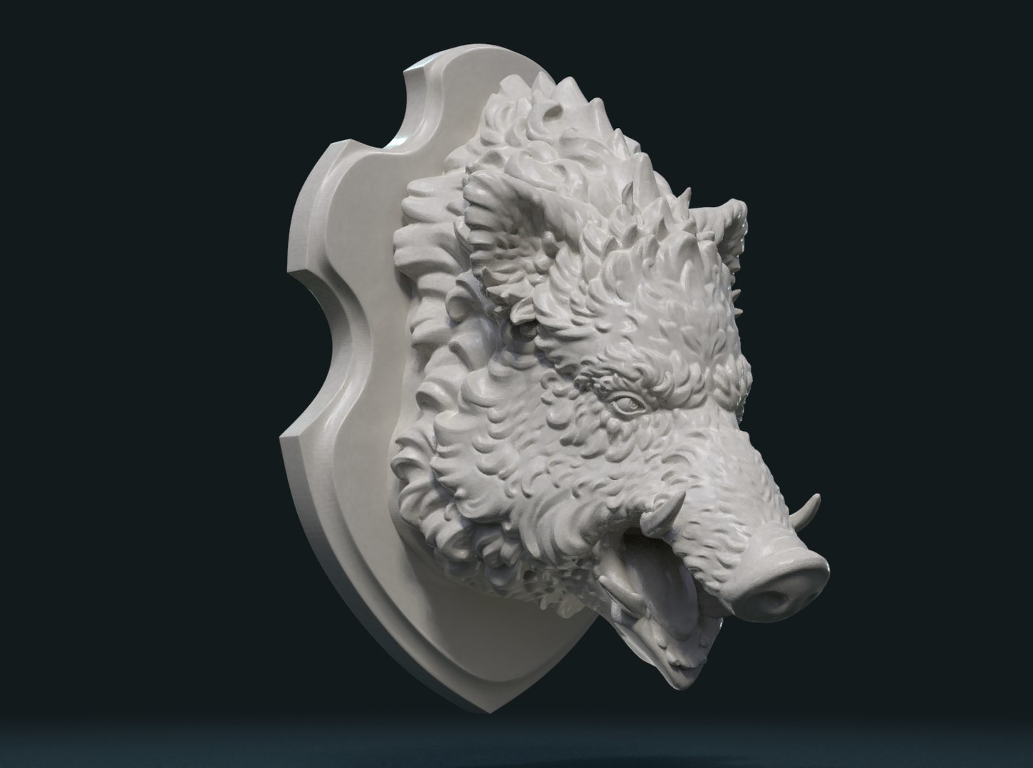 3D Print Ready Boar Head Model - TurboSquid 1374178