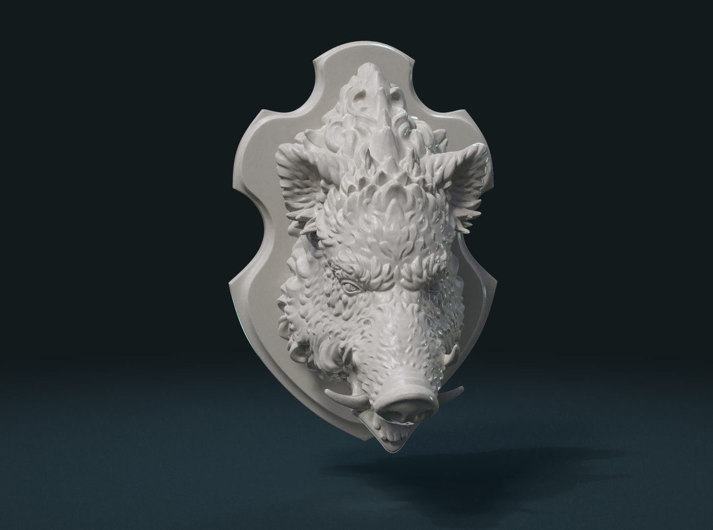 3D Print Ready Boar Head Model - TurboSquid 1374178