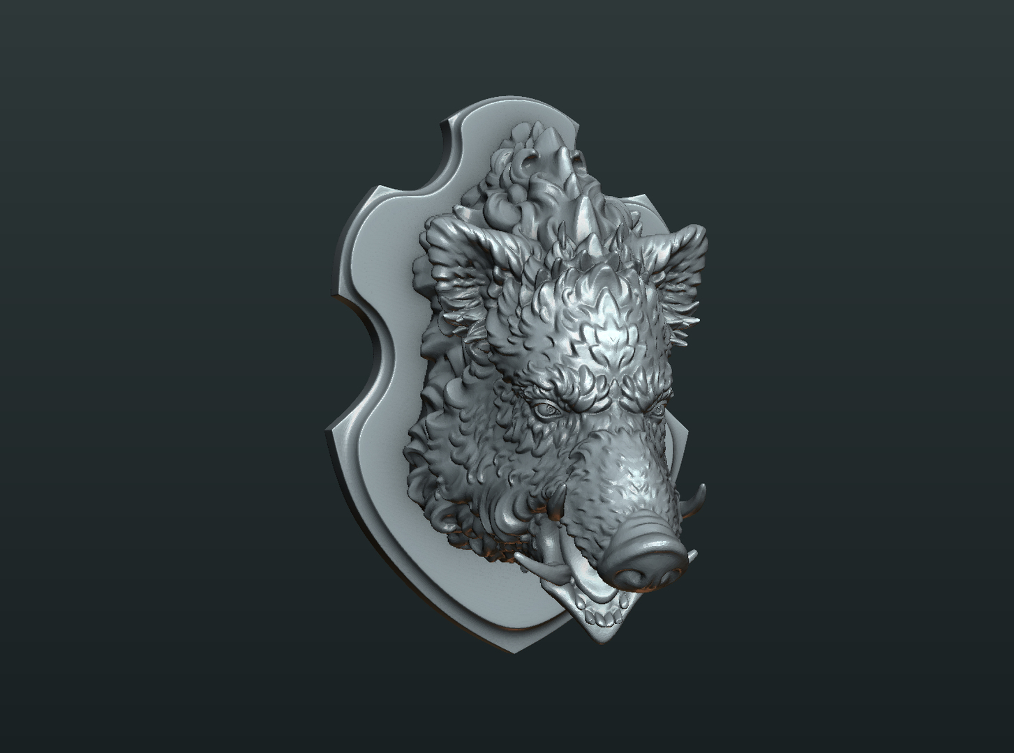 3D Print Ready Boar Head Model - TurboSquid 1374178