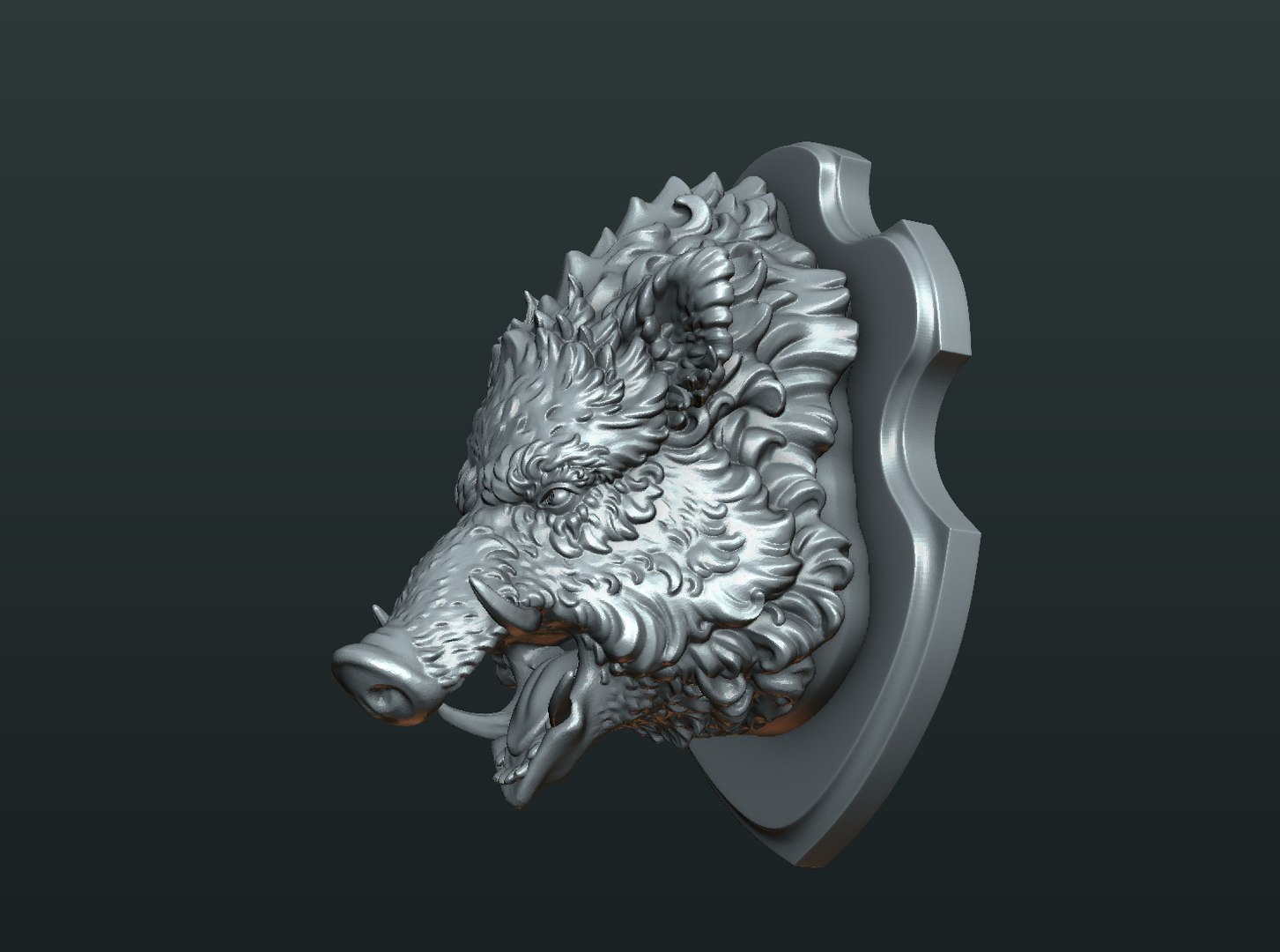 3D Print Ready Boar Head Model - TurboSquid 1374178