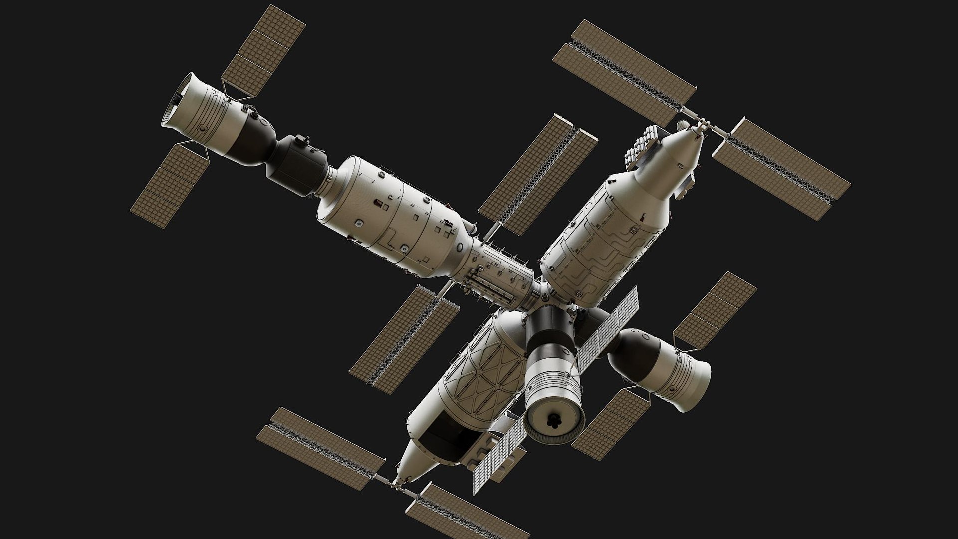 3D model Tiangong Space Station - TurboSquid 1775359