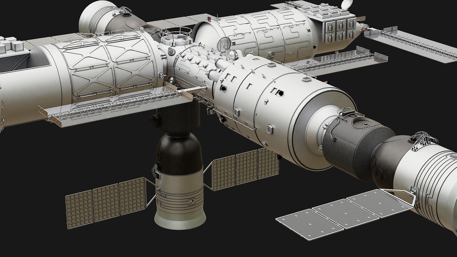 3D model Tiangong Space Station - TurboSquid 1775359