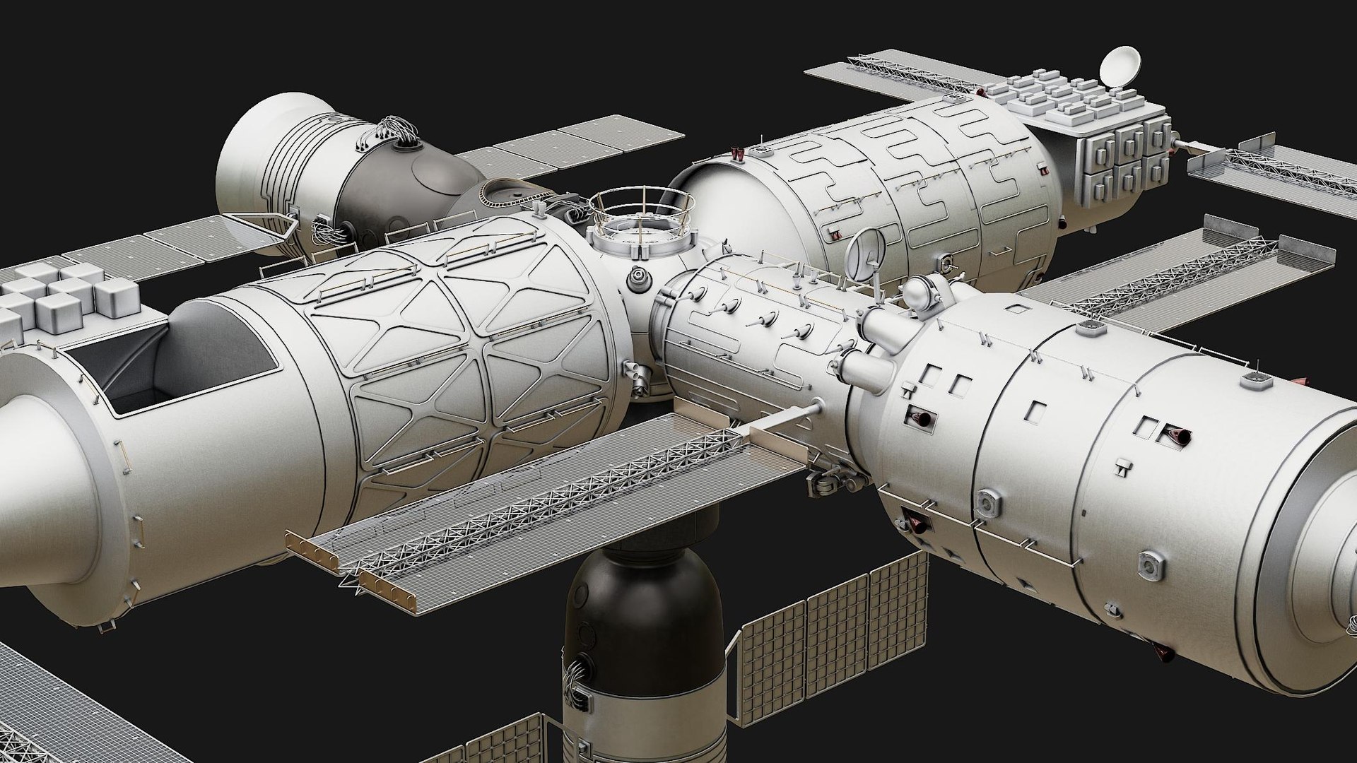 3D model Tiangong Space Station - TurboSquid 1775359