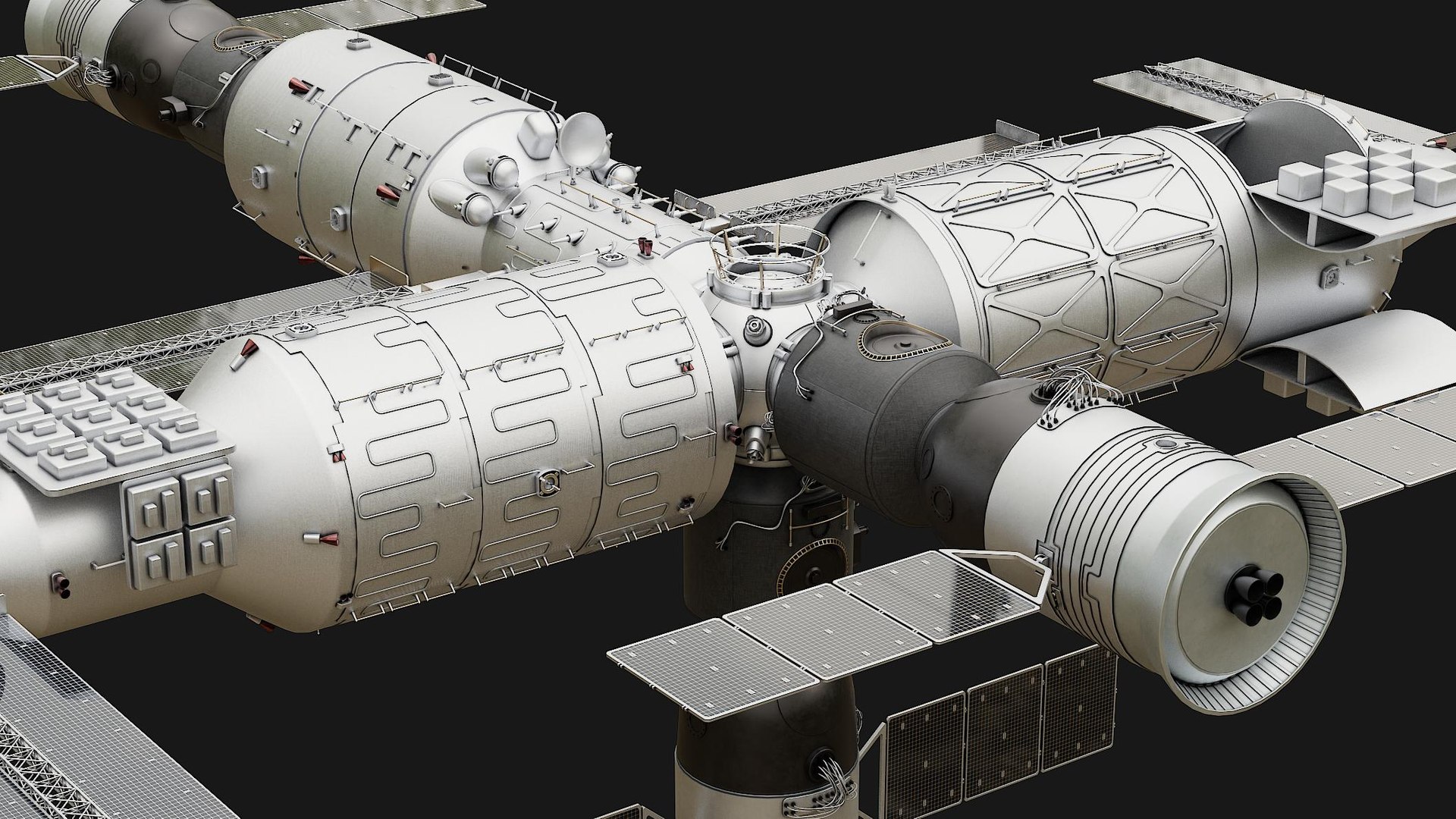 3D model Tiangong Space Station - TurboSquid 1775359