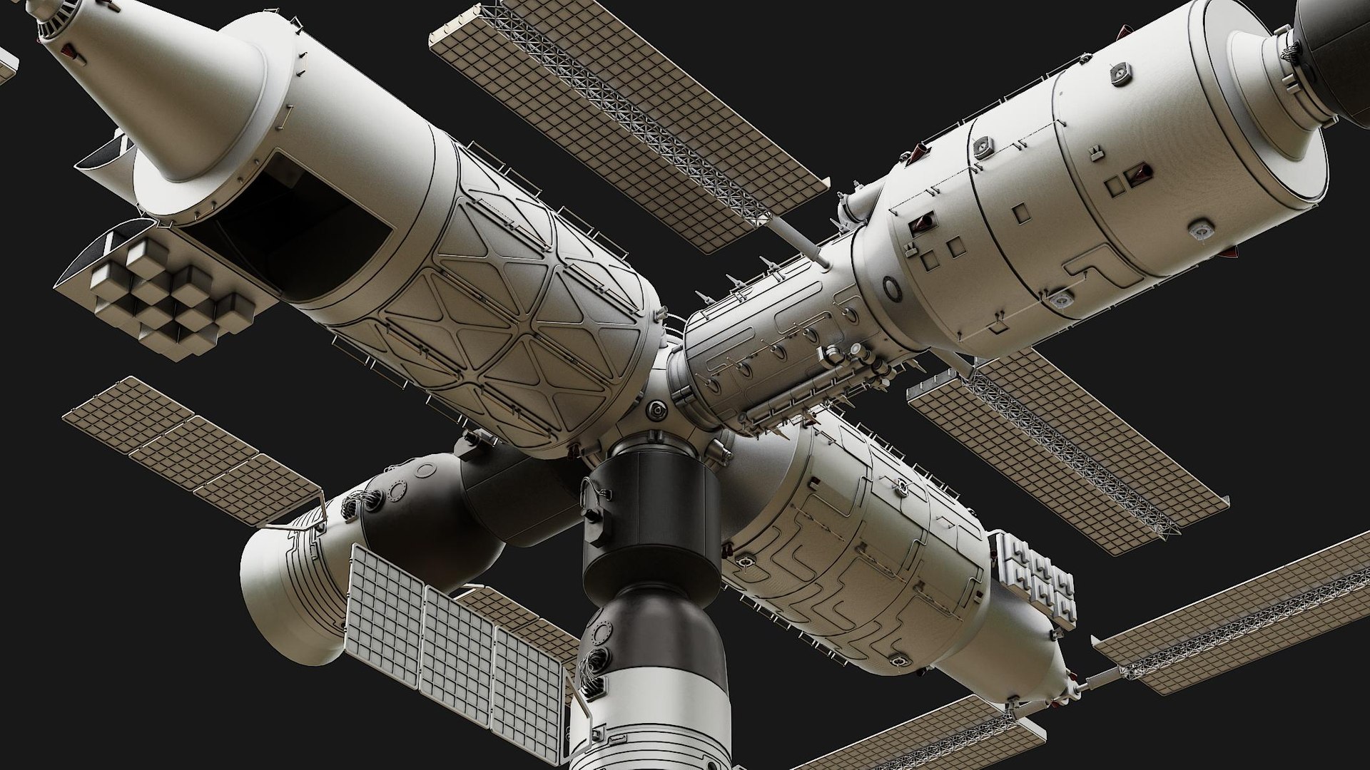 3D model Tiangong Space Station - TurboSquid 1775359