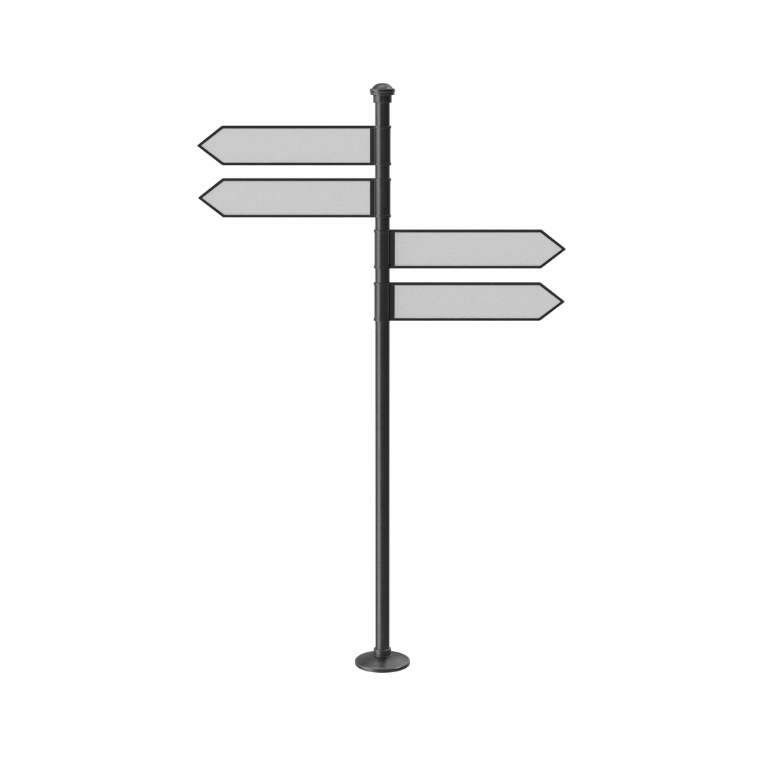 3D Crossroad Signpost model - TurboSquid 1995848