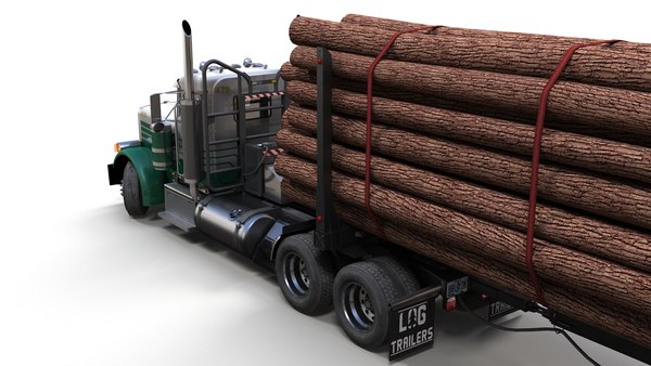 Peterbilt 379 log truck PBR 3D model - TurboSquid 1781890