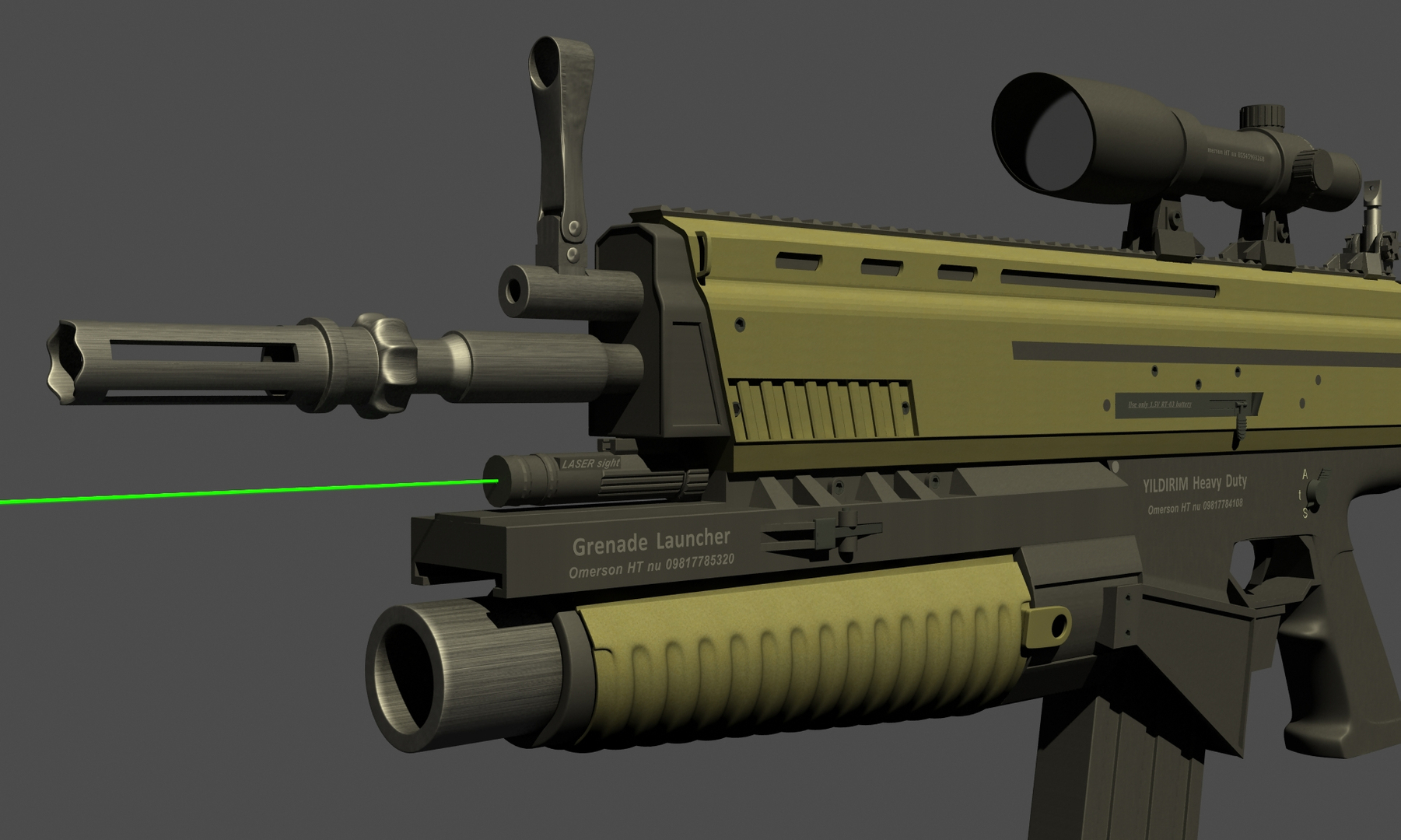 yildirim-thunder rifle 3d model