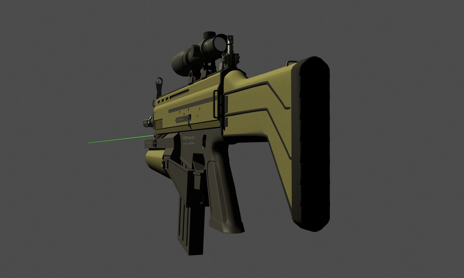 Yildirim-thunder Rifle 3d Model