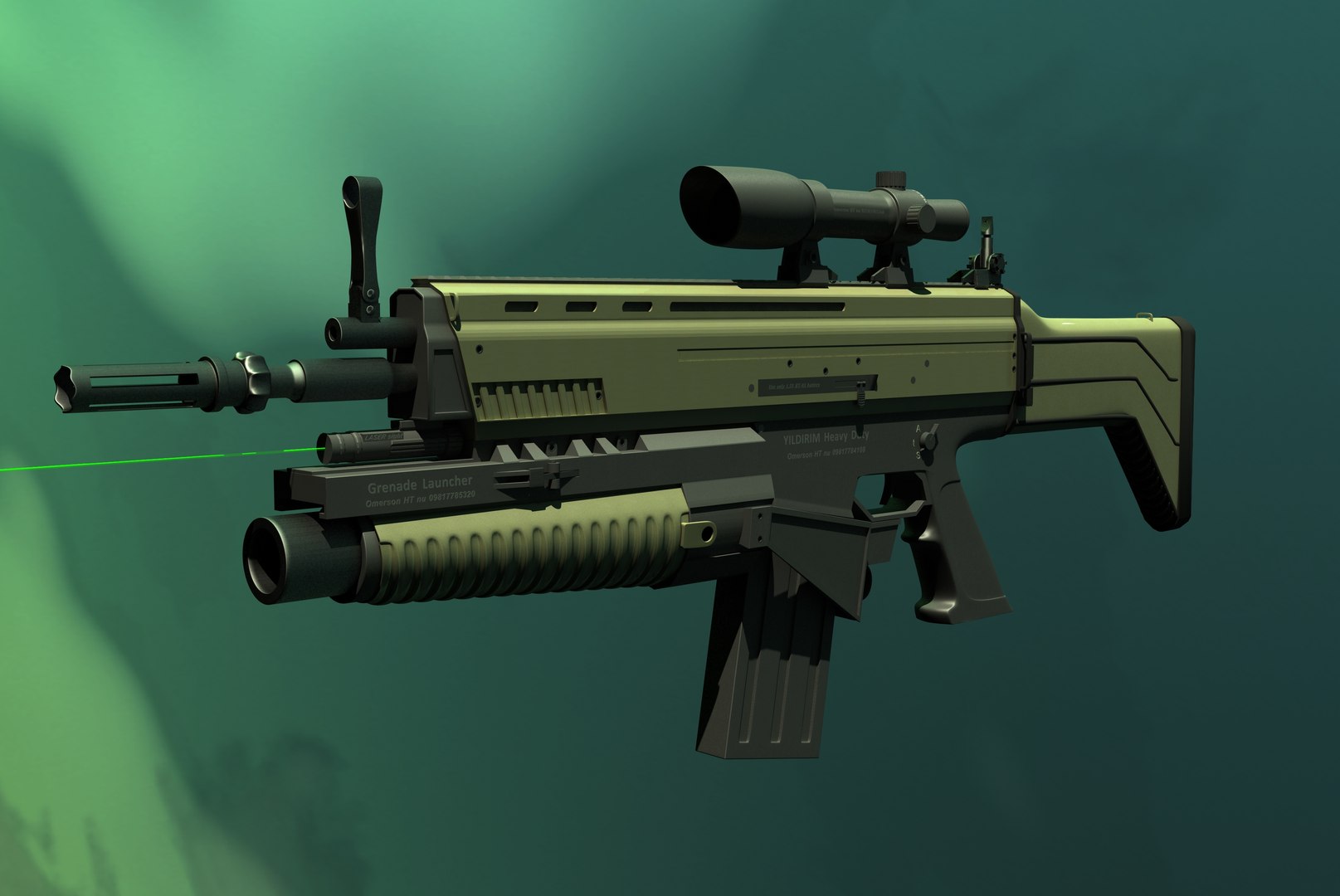 Yildirim-thunder Rifle 3d Model