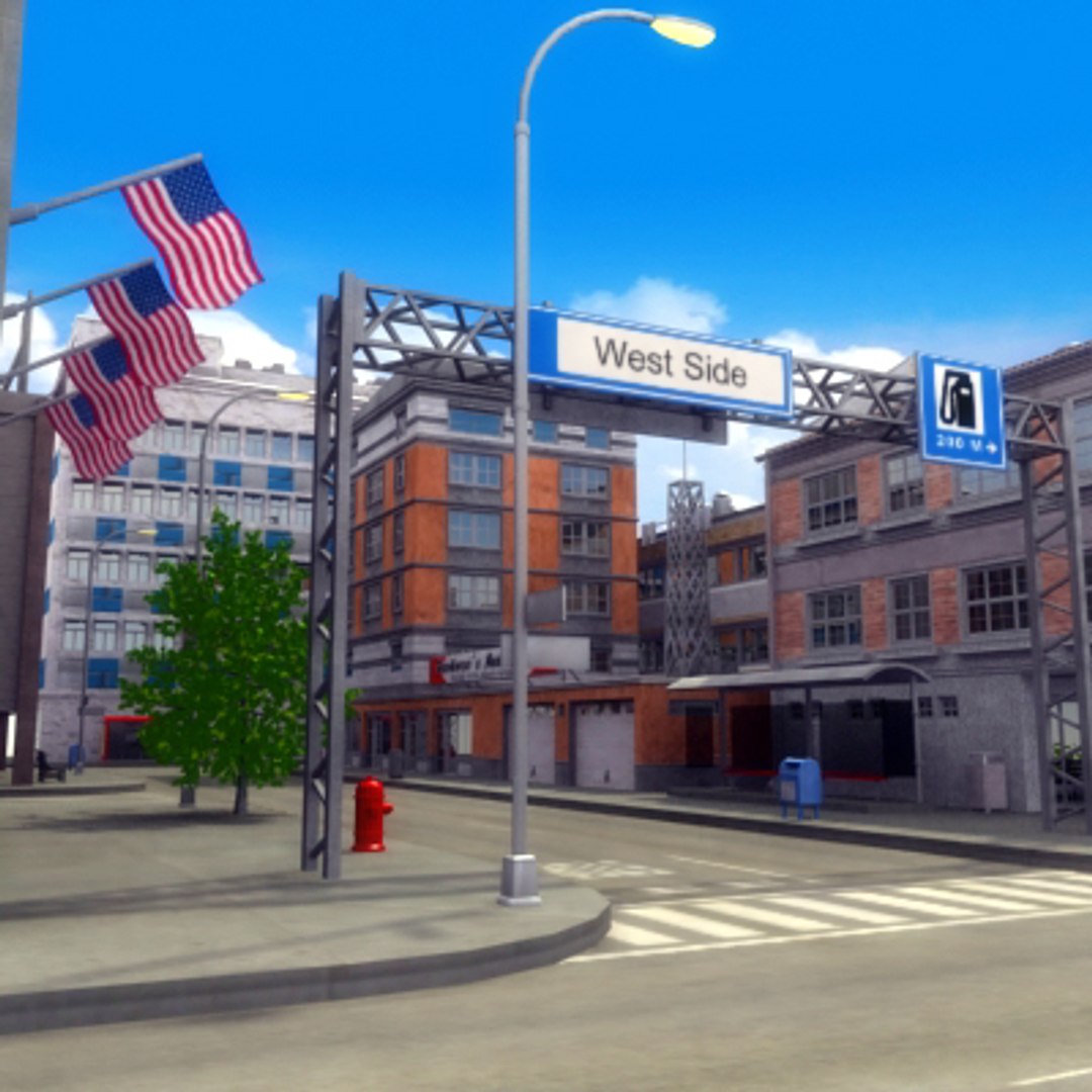 City Block Buildings 3d Model