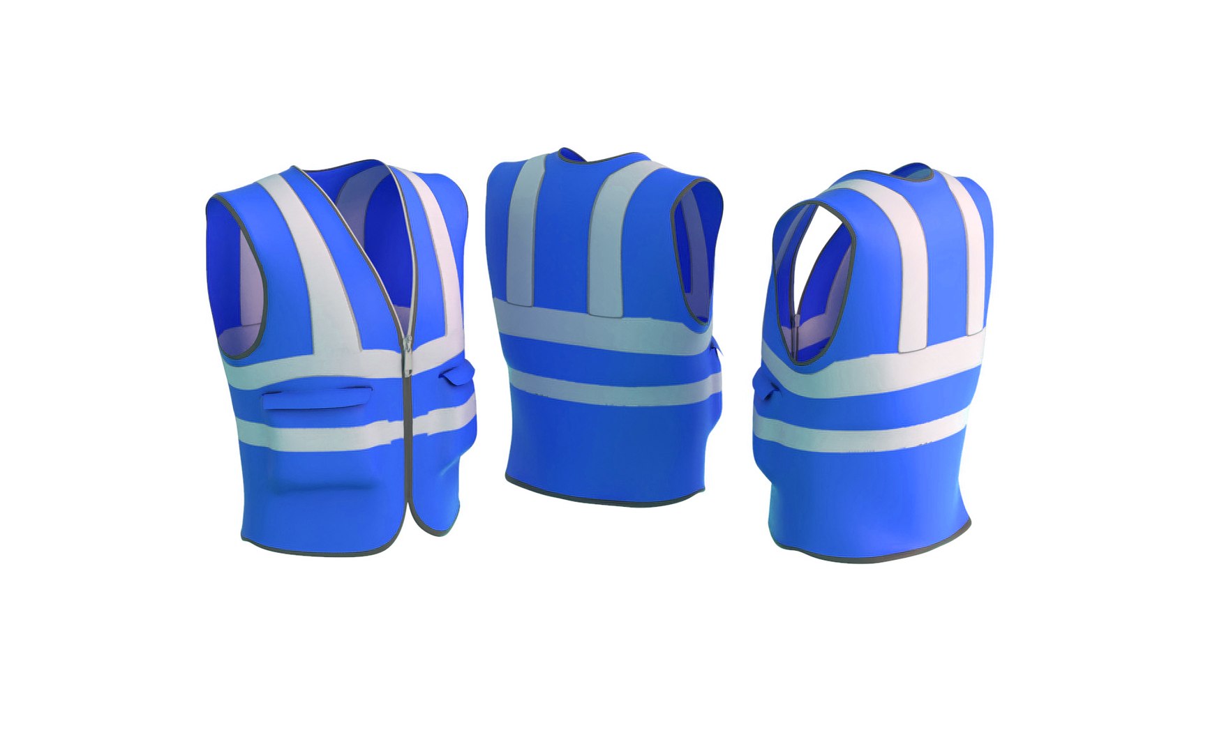 Realistic Worker Vest 007 3D Model - TurboSquid 2318937