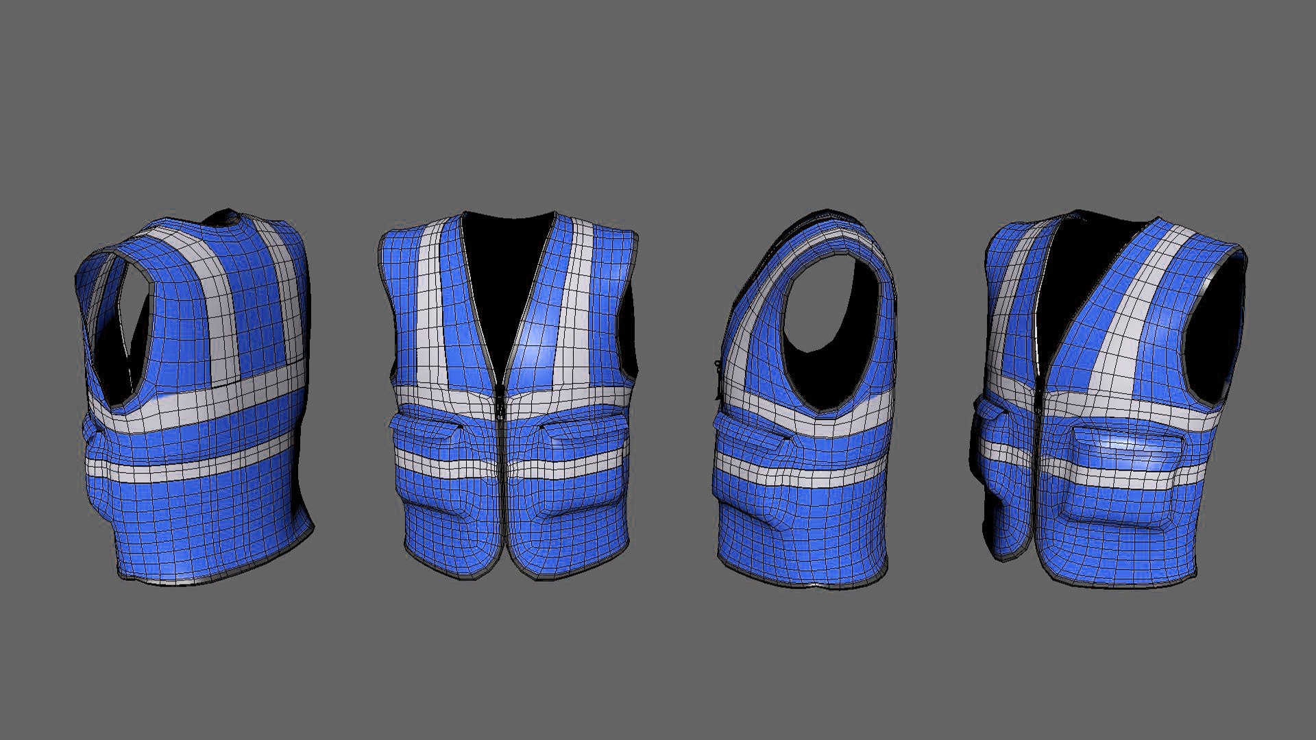 Realistic Worker Vest 007 3D Model - TurboSquid 2318937