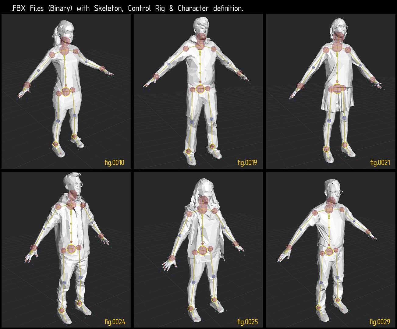 Polygonal rigged pose 3D model - TurboSquid 1375185