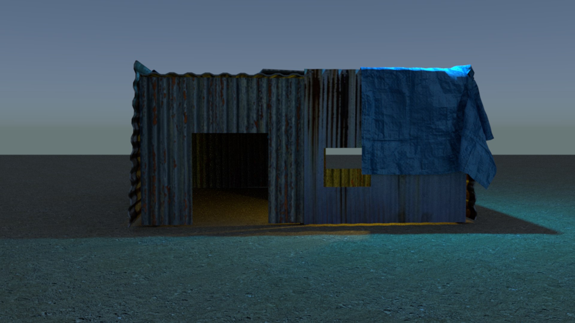 Free 3D Model Shack Corrugated Metal - TurboSquid 1258005