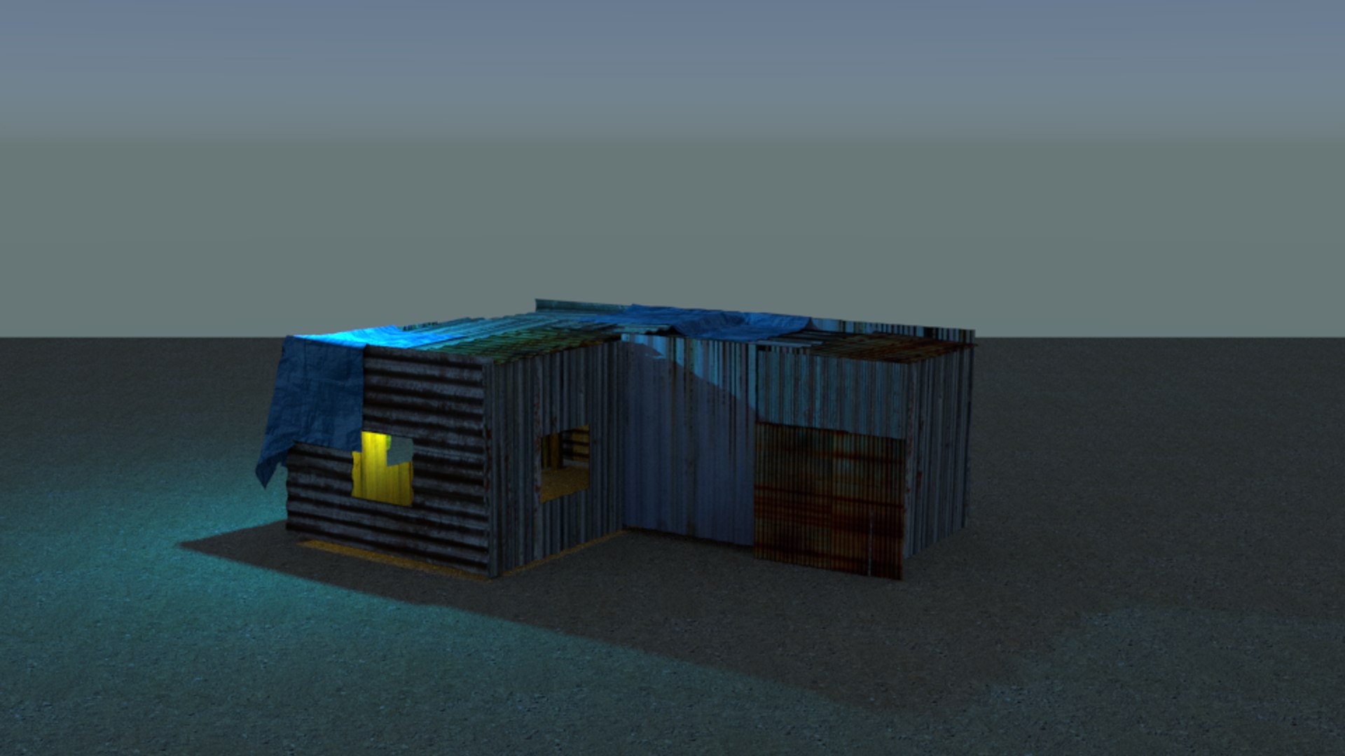 Free 3D Model Shack Corrugated Metal - TurboSquid 1258005