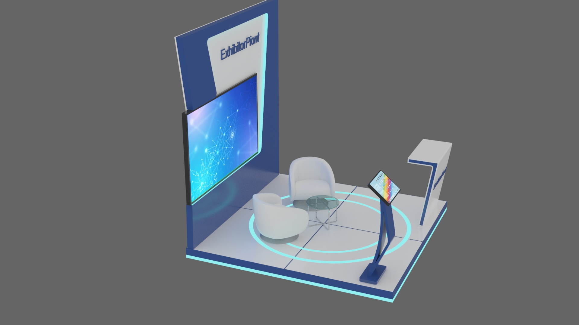 Exhibition Booth 2x2 Idea 3D - TurboSquid 2226169