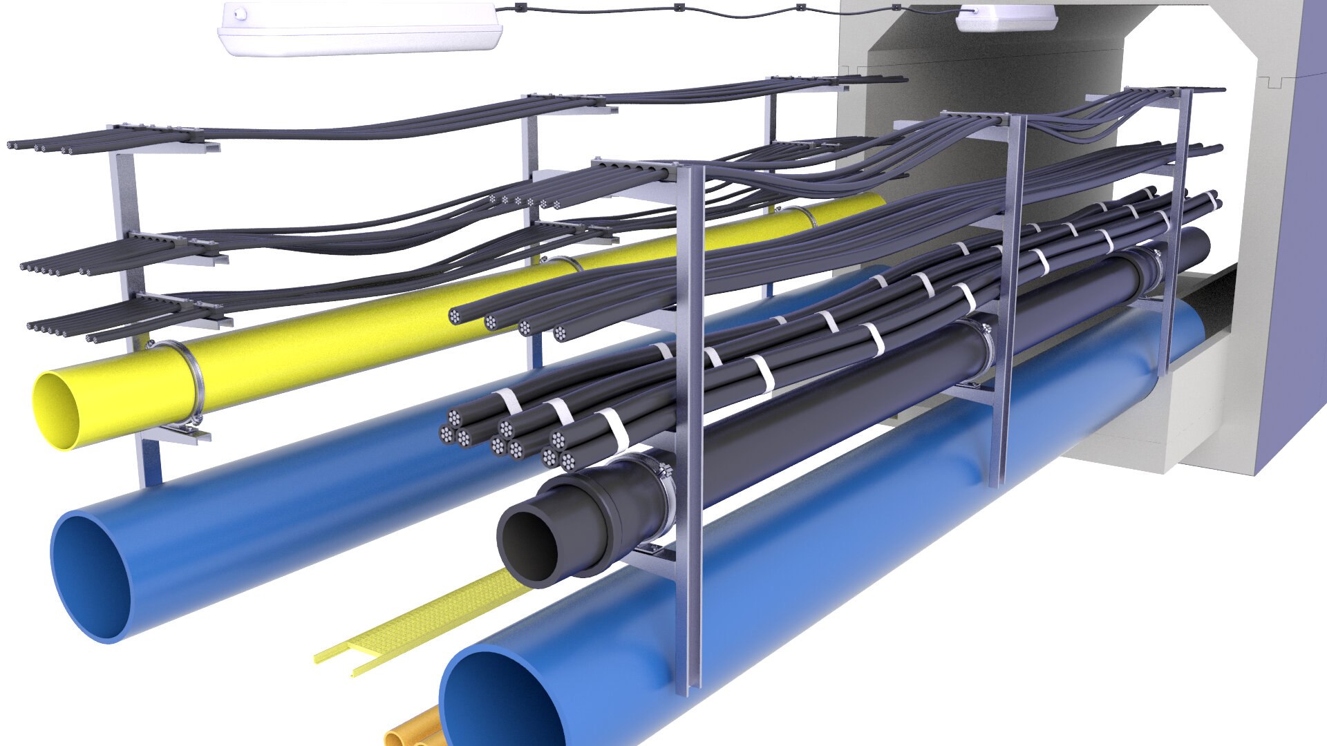 3D Model Precast Utility Tunnels Cross-section V5 - TurboSquid 2415300