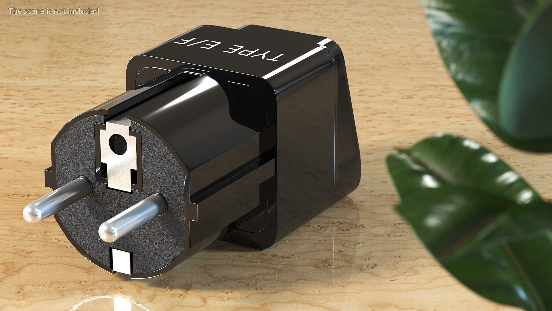 Type E F Universal Plug Adapter Black Model - TurboSquid 1838734