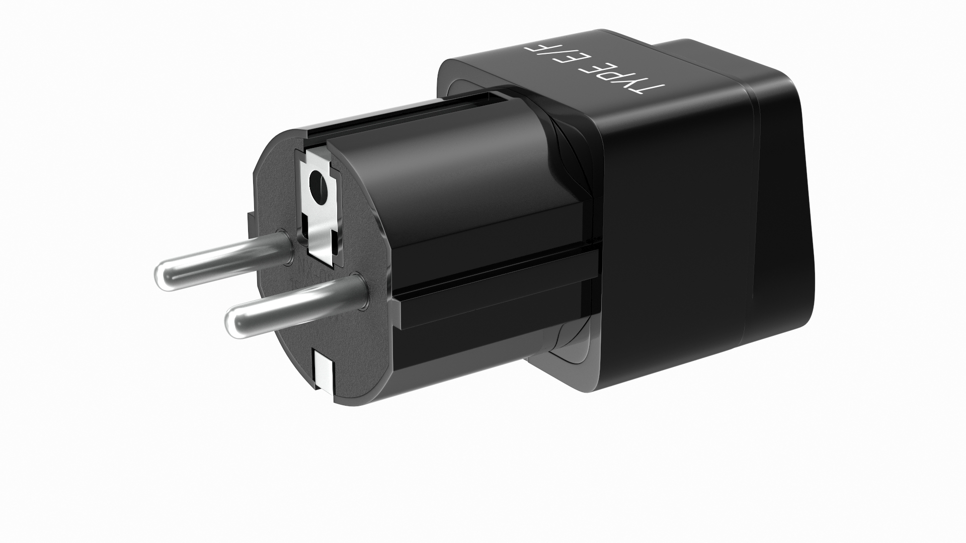 Type E F Universal Plug Adapter Black Model - TurboSquid 1838734