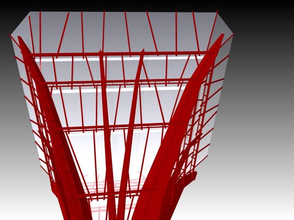 architectural design tree steel structure 3d model