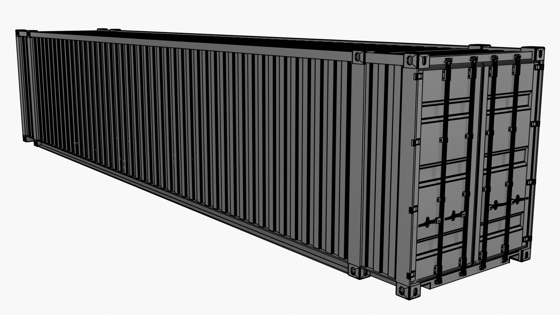 Container 45 HQ 3D - TurboSquid 2035063