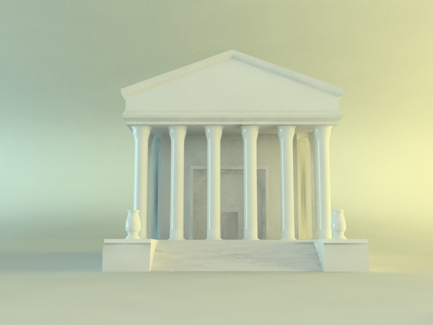 roman temple 3d model