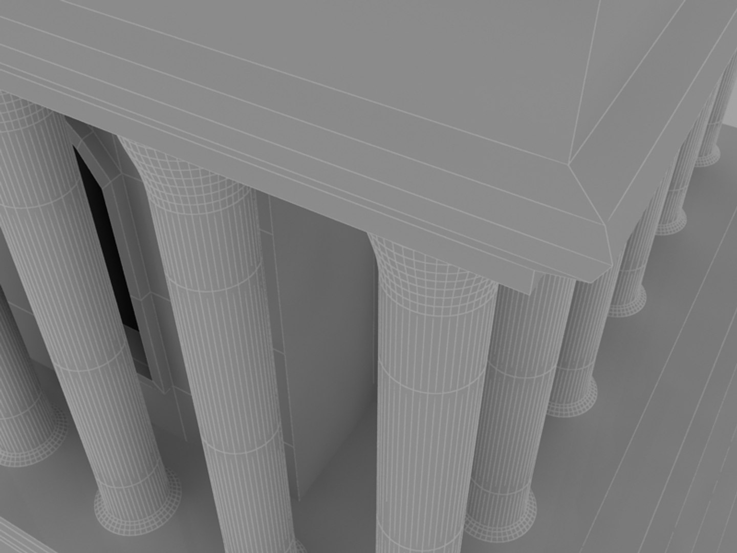 roman temple 3d model