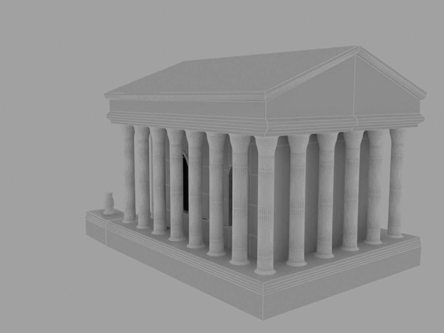 roman temple 3d model