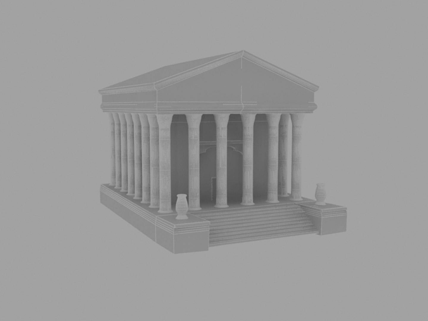 roman temple 3d model