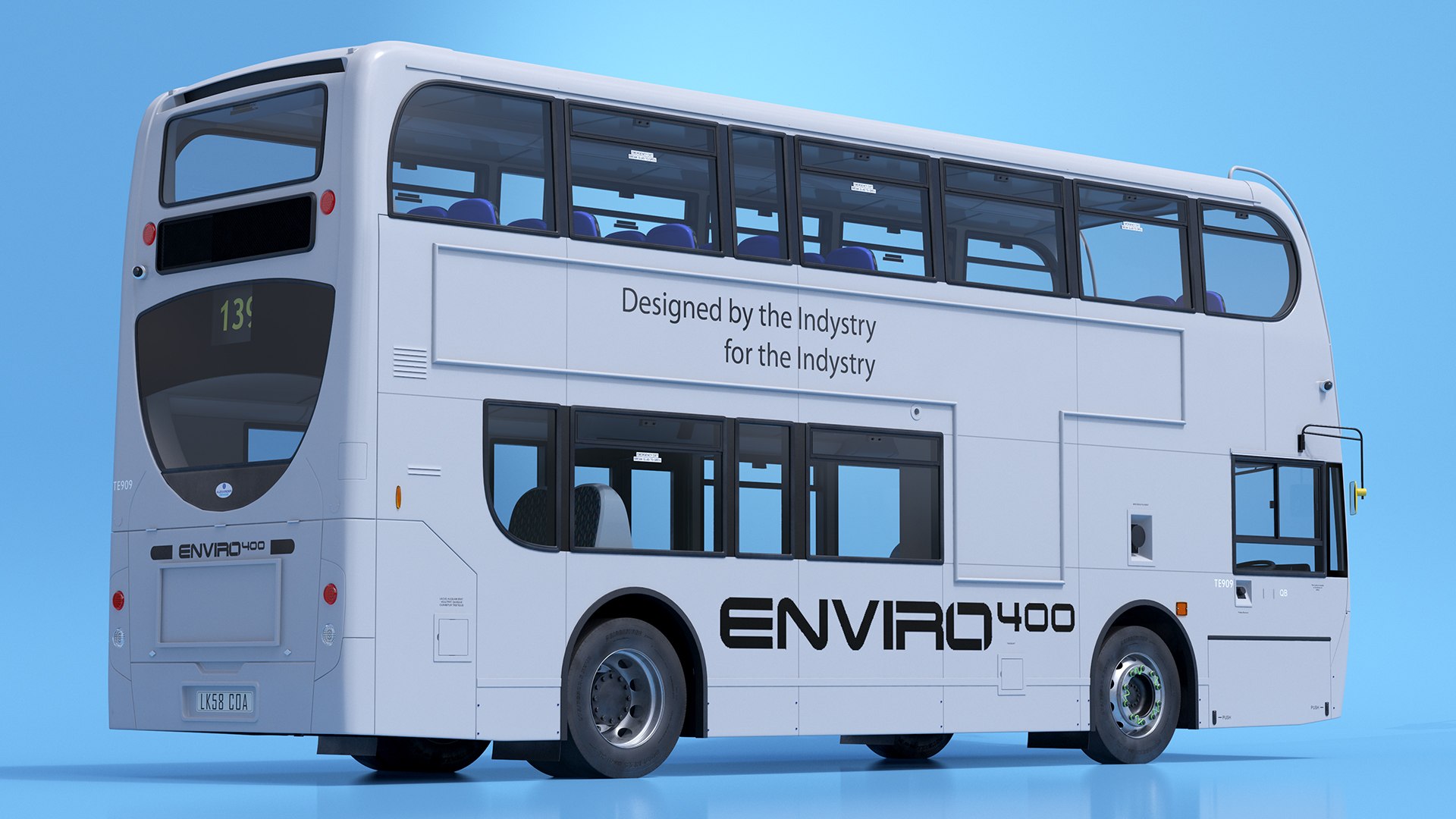 Enviro400 Double Decker Bus Simple Interior 3D - TurboSquid 2279359