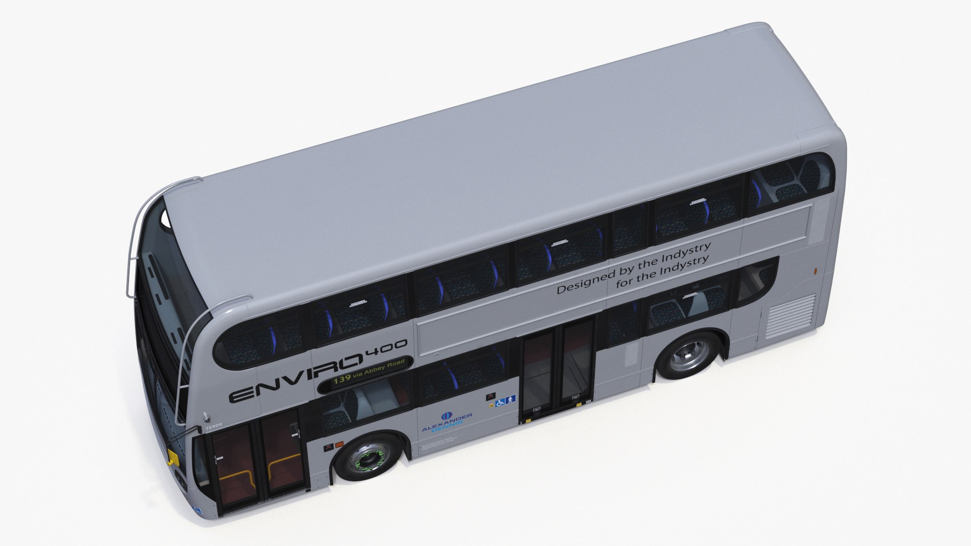 Enviro400 Double Decker Bus Simple Interior 3D - TurboSquid 2279359