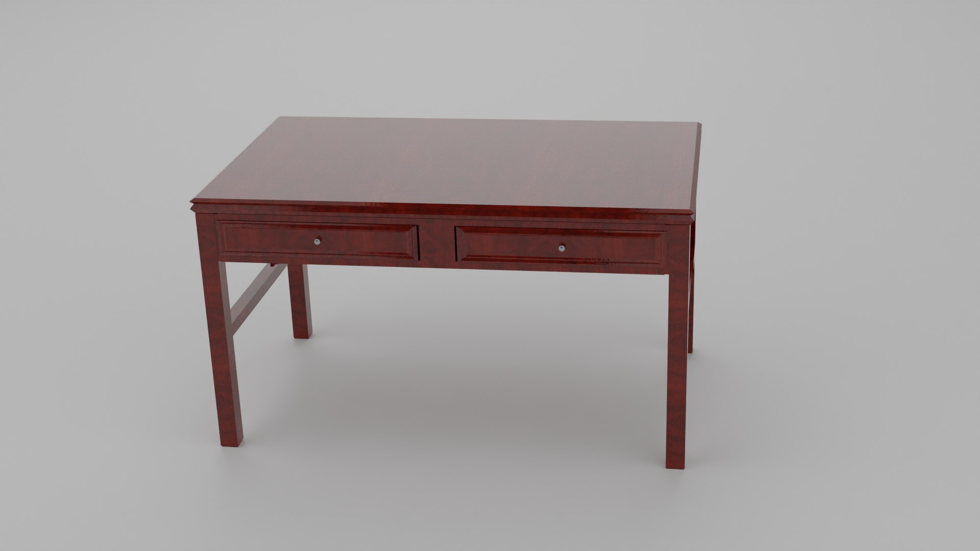 Antique Wood Desk 3D Model - TurboSquid 2257101