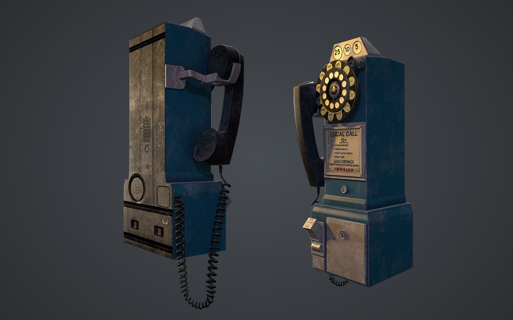 3D Retro Payphone - TurboSquid 1729062