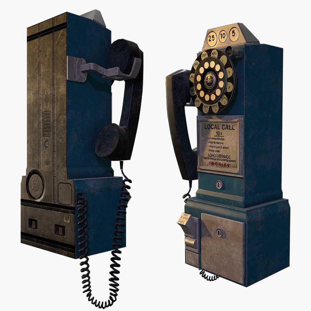 3D Retro payphone - TurboSquid 1729062