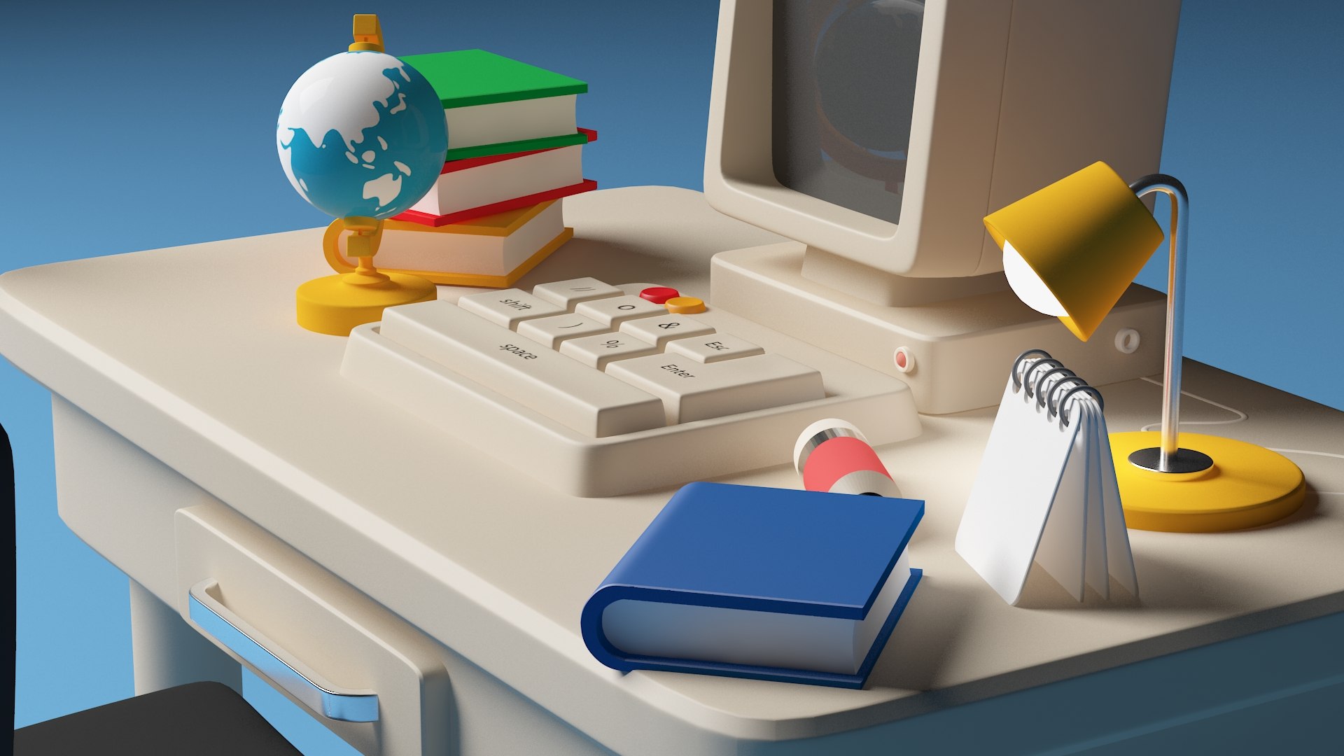 3D Cartoon Office Model - TurboSquid 2028062