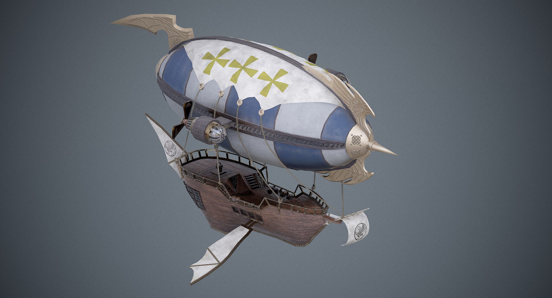 3D Fantasy Airship Air - TurboSquid 1402805
