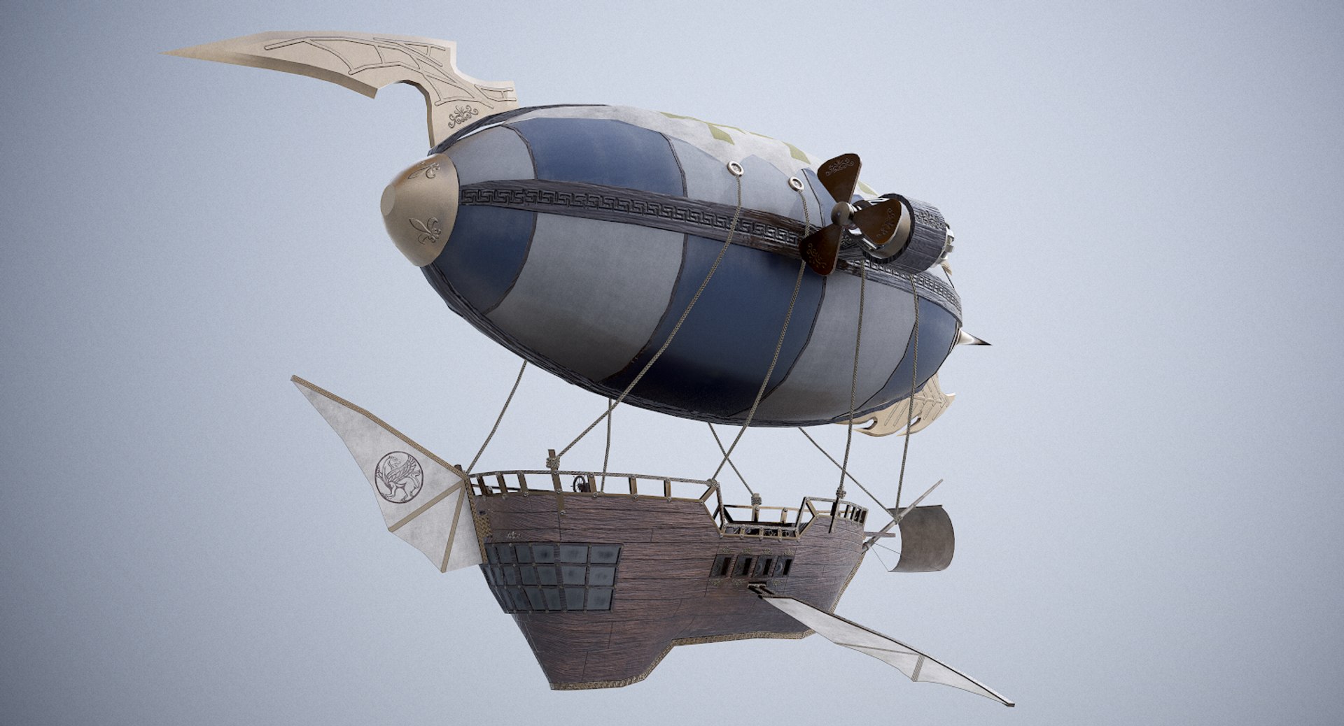 3D Fantasy Airship Air - TurboSquid 1402805