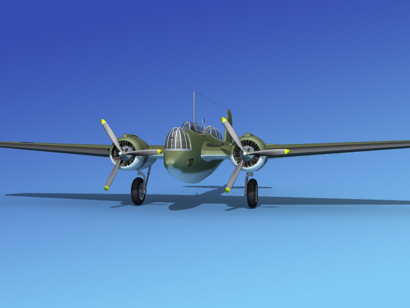 3d Propellers Martin B-10 Bomber Model