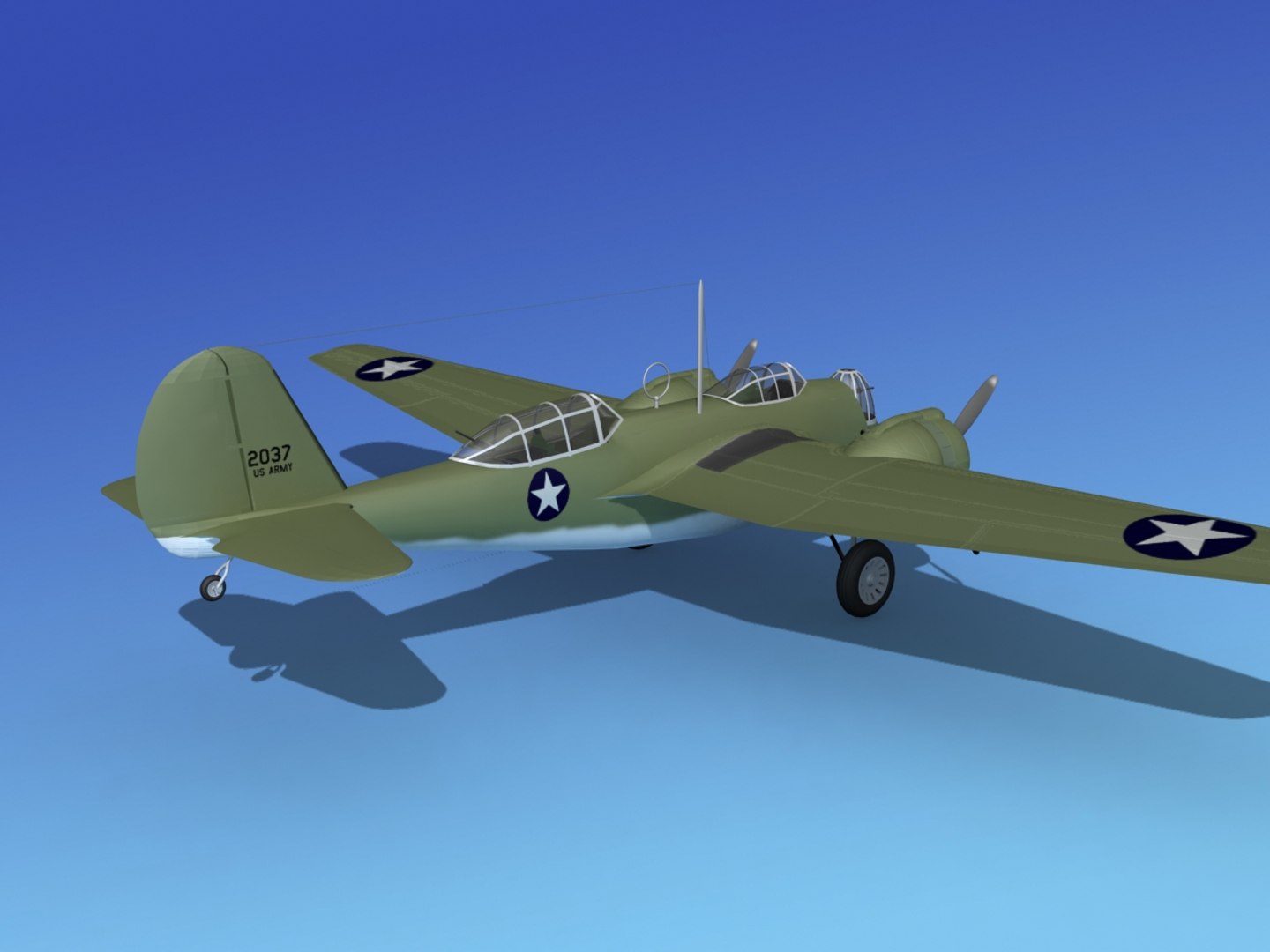3d Propellers Martin B-10 Bomber Model