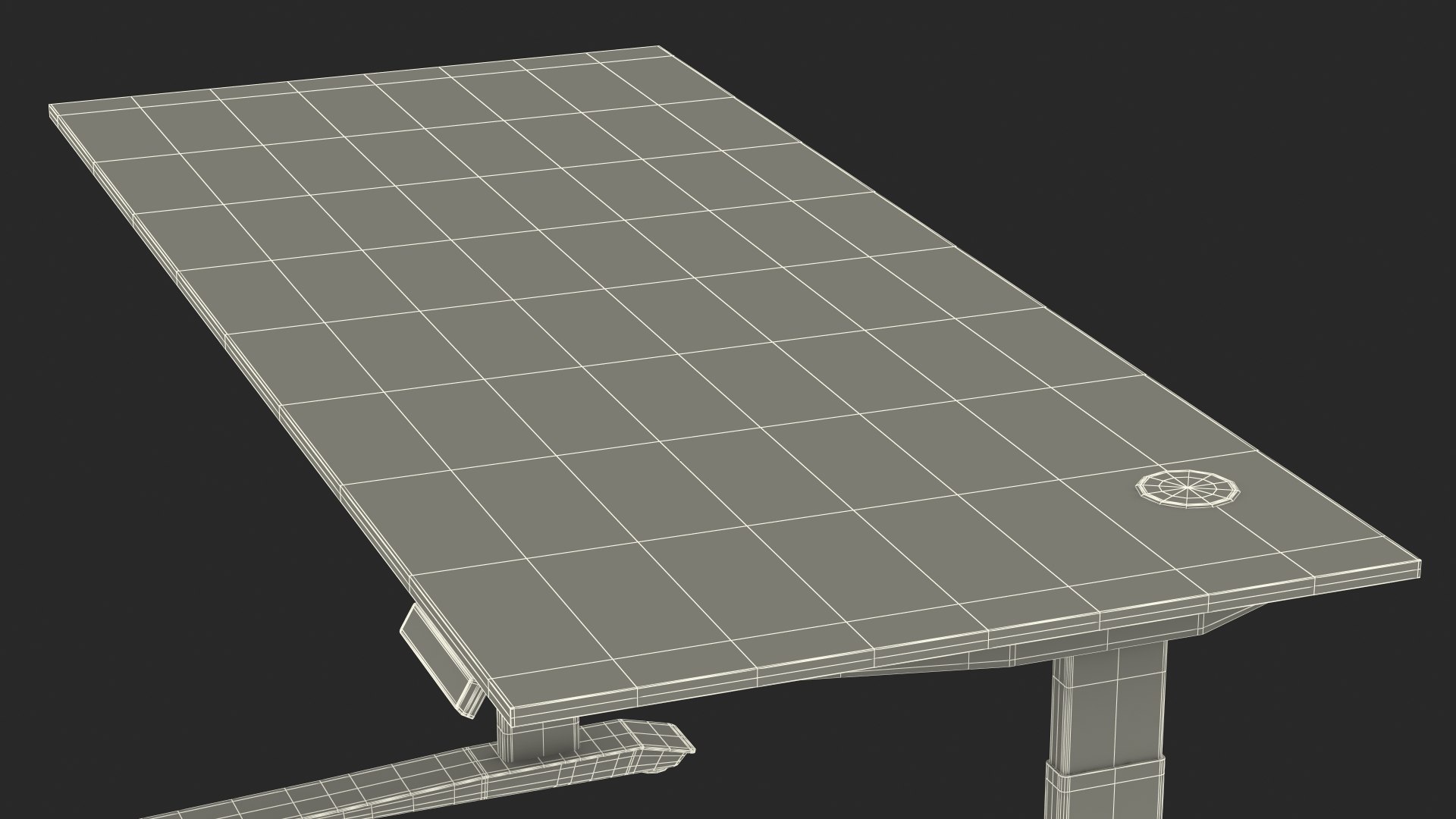 White Standing Desk Workstation 3D model - TurboSquid 2028389