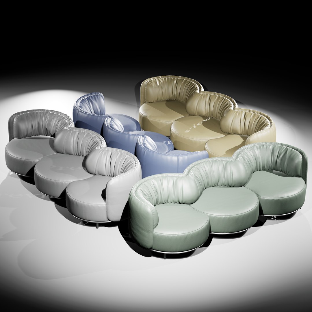Natuzzi Wave 3 Seater Sofa By Nika Zupanc 3D Model - TurboSquid 1753978