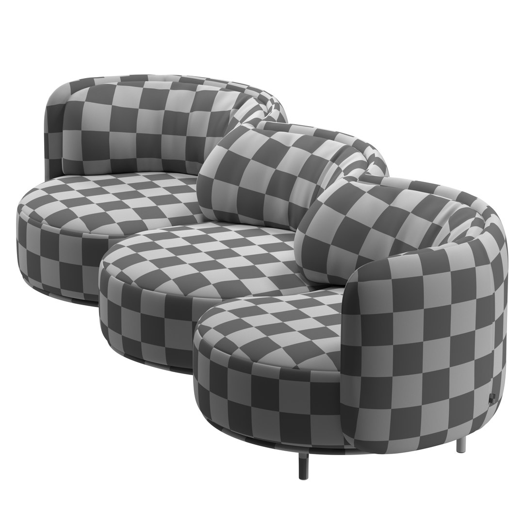 Natuzzi Wave 3 Seater Sofa By Nika Zupanc 3D Model - TurboSquid 1753978
