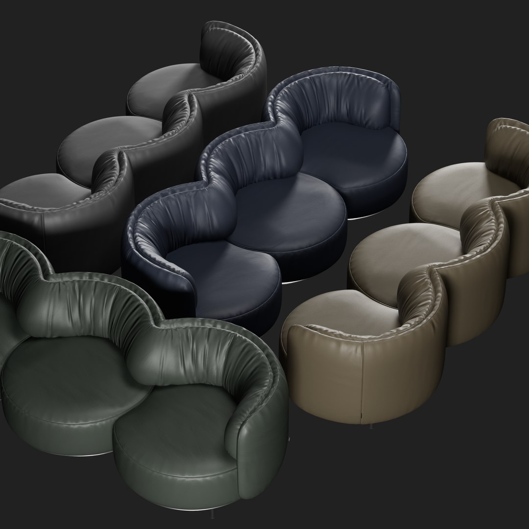 Natuzzi Wave 3 Seater Sofa By Nika Zupanc 3D Model - TurboSquid 1753978
