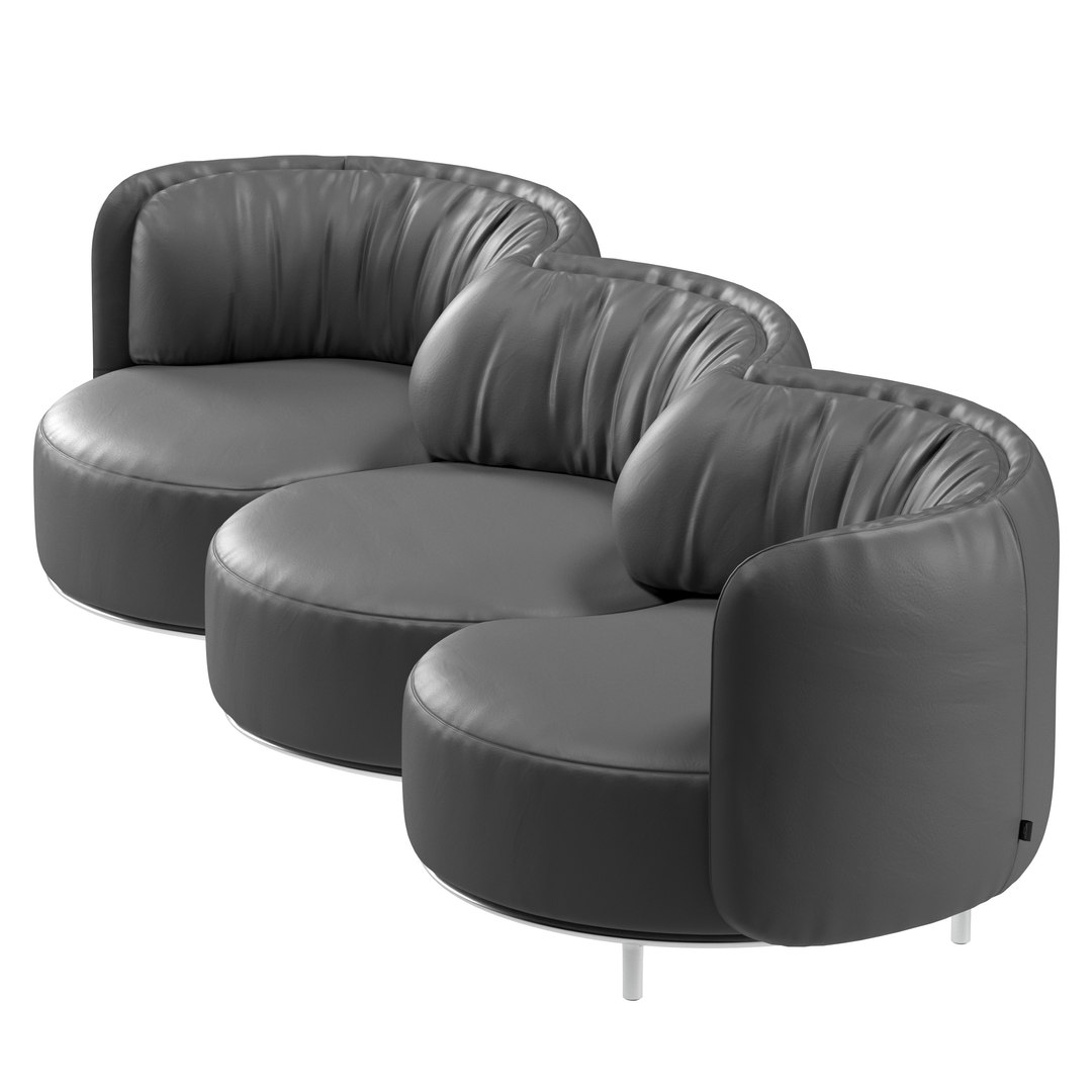 Natuzzi Wave 3 Seater Sofa By Nika Zupanc 3D Model - TurboSquid 1753978